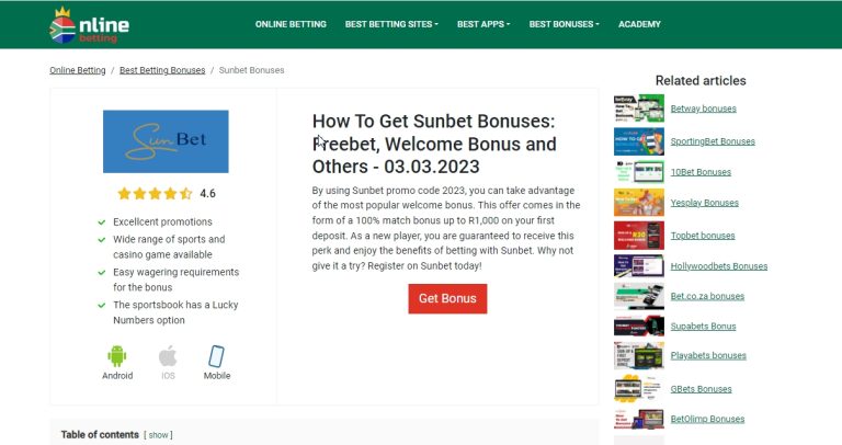 New Bonuses At Sunbet: Bonuses, How To Claim Them and Use
